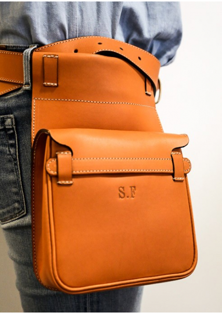 Leather Hunting Pouch by Alexandre Mareuil