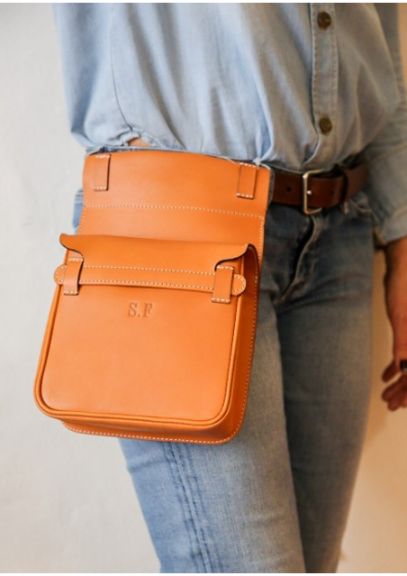 Leather Hunting Pouch by Alexandre Mareuil