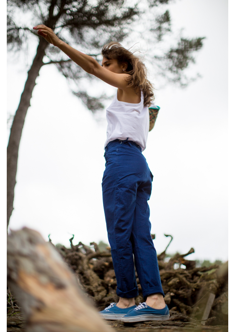 The traditional Chinese blue workwear