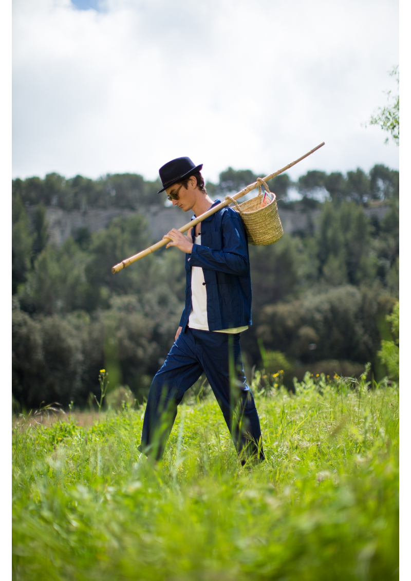 The traditional Chinese blue workwear