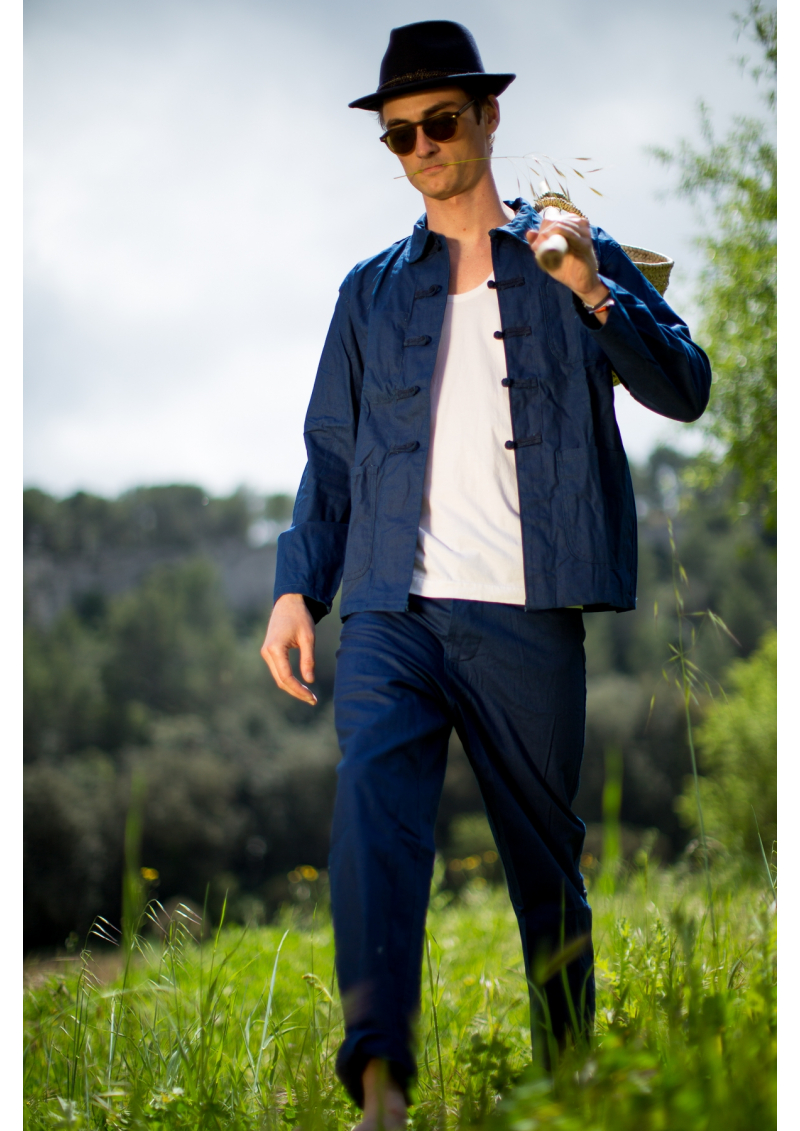 The traditional Chinese blue workwear