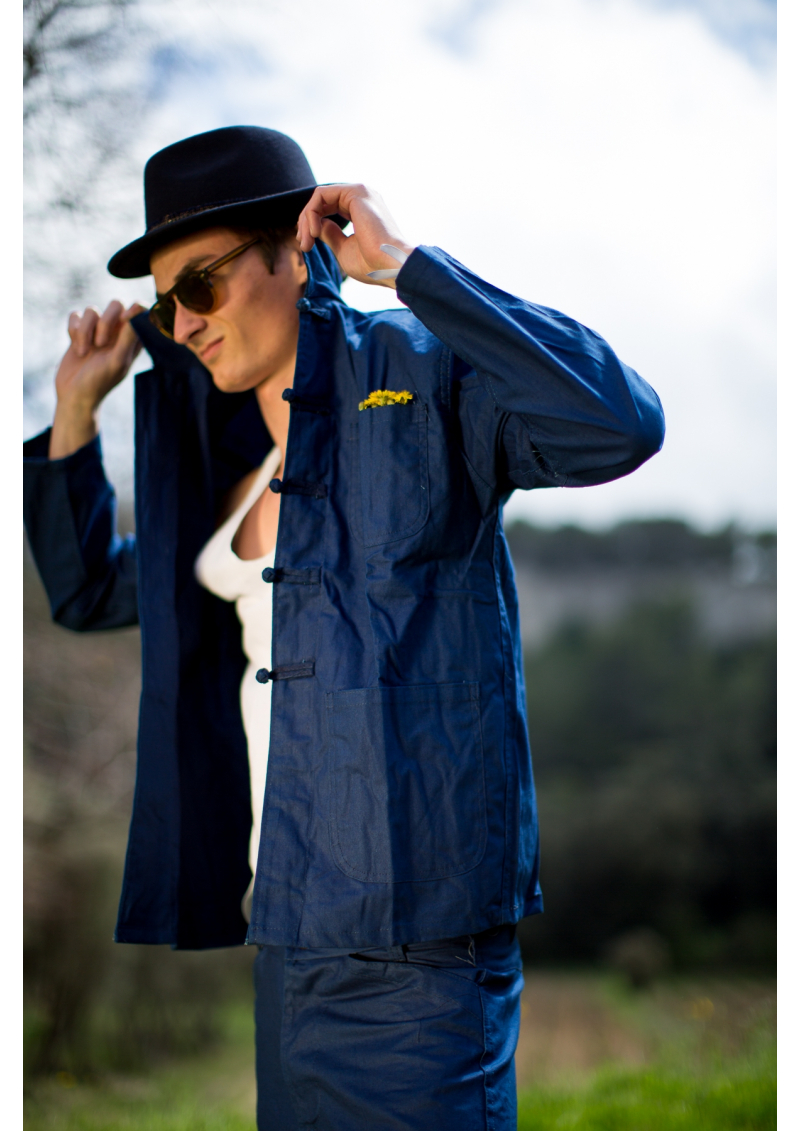 The traditional Chinese blue workwear