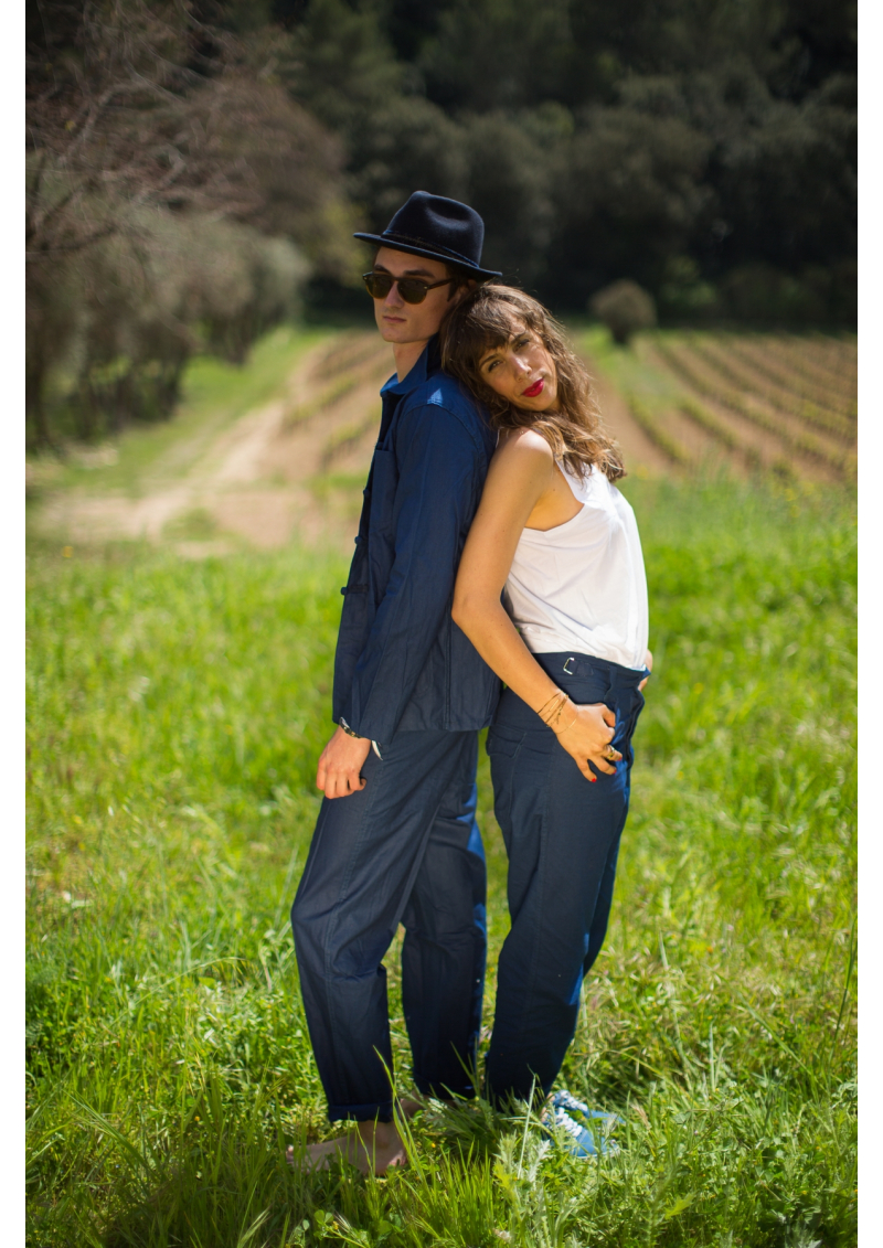 The traditional Chinese blue workwear