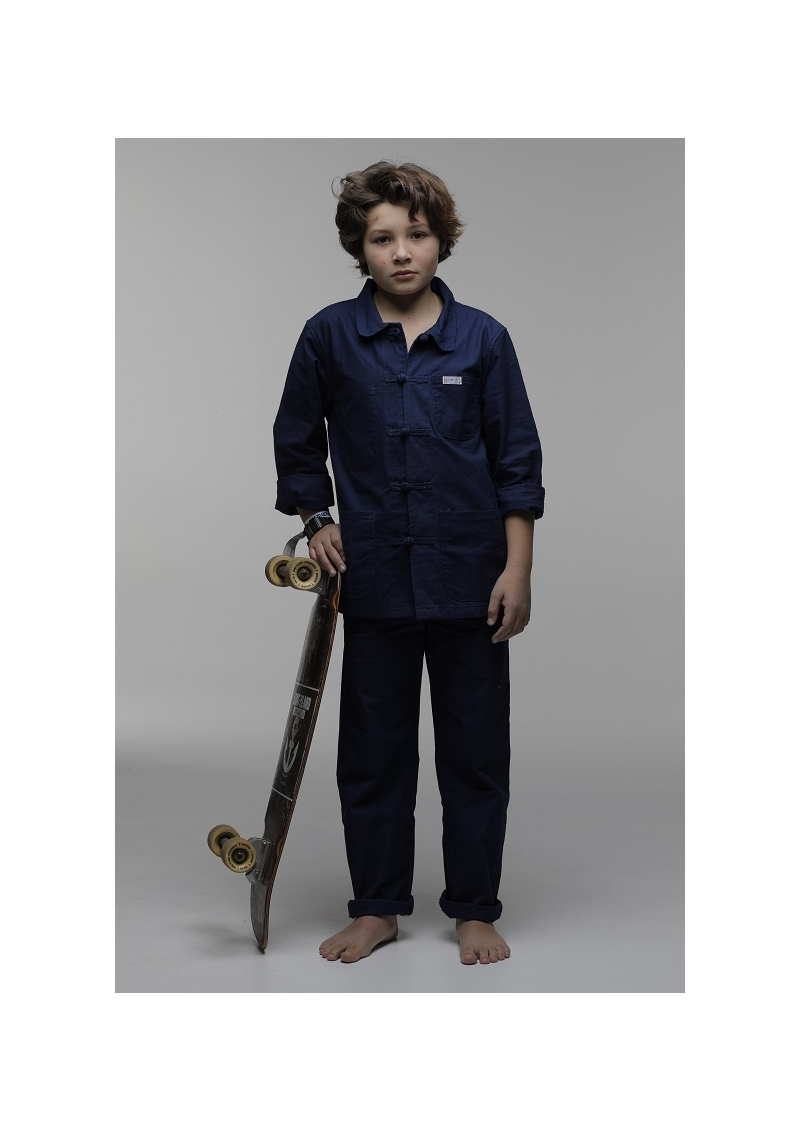 The traditional Chinese blue workwear