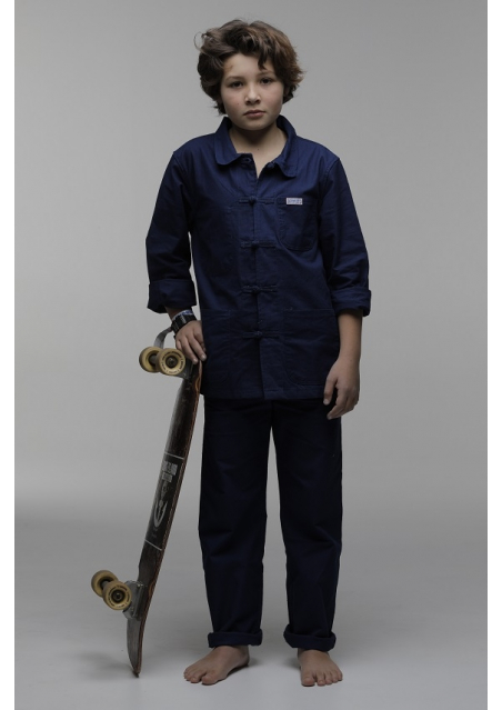 The traditional Chinese blue workwear