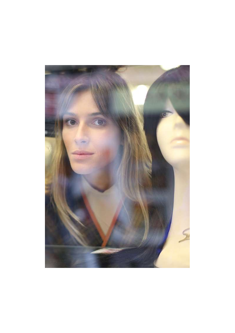 Poncho de chasse en tweed et cuir