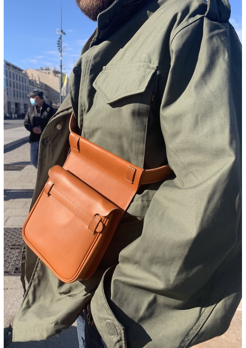 Leather Hunting Pouch by Alexandre Mareuil