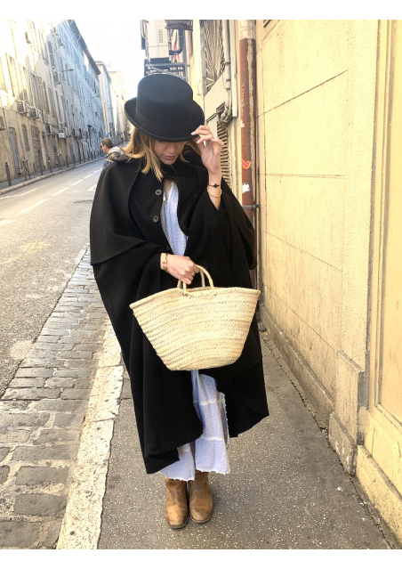 Shepherd's Cape in wool from Camargue, Provence