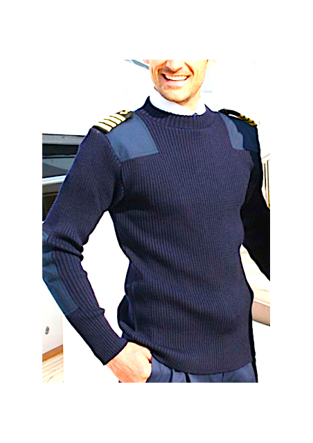 Le pull renforcé d'officier de la marine