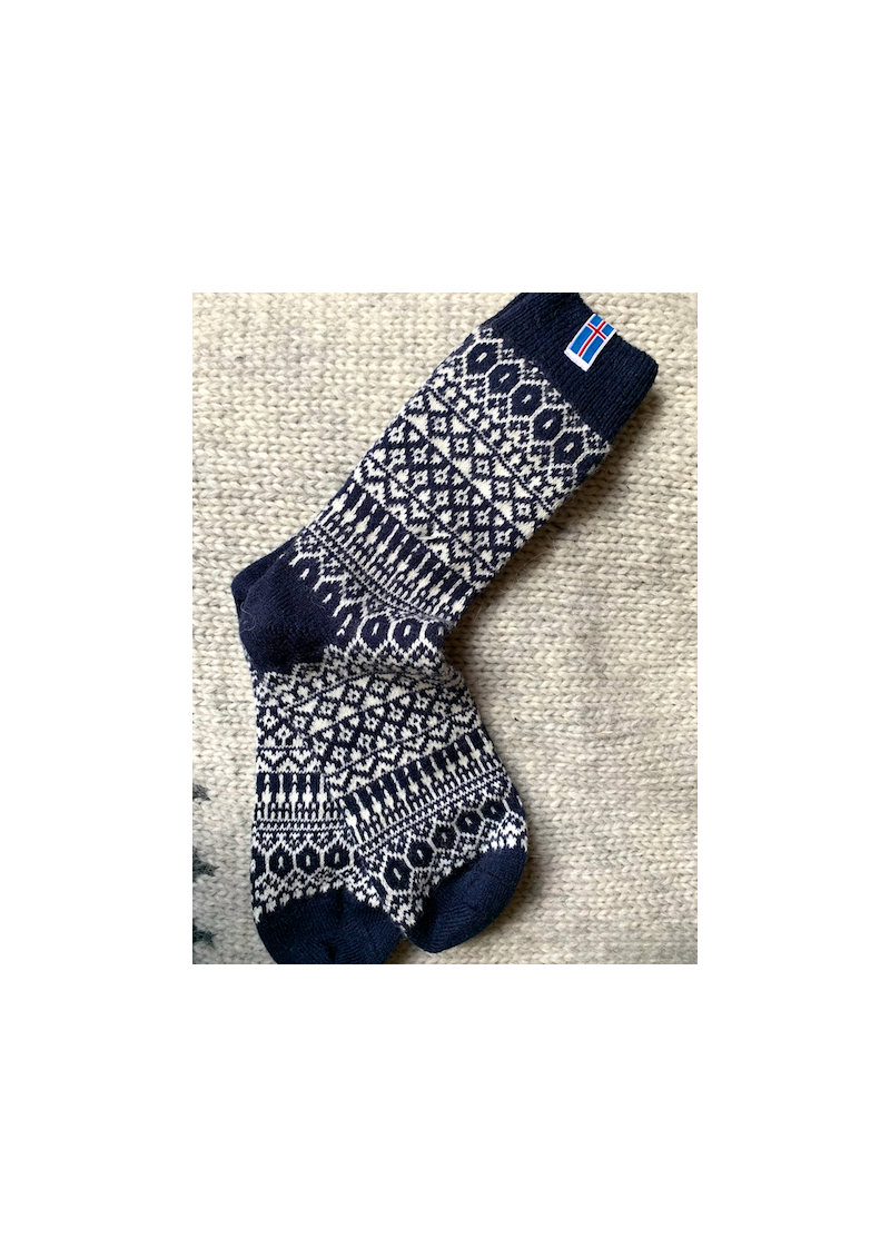 Scandinavian Knitted Socks with Traditional Patterns