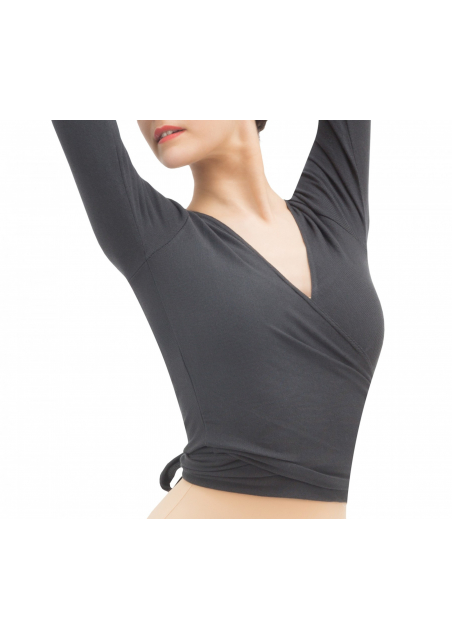 The genuine long sleeved wrap-over, for dance rehearsal, for every day ...