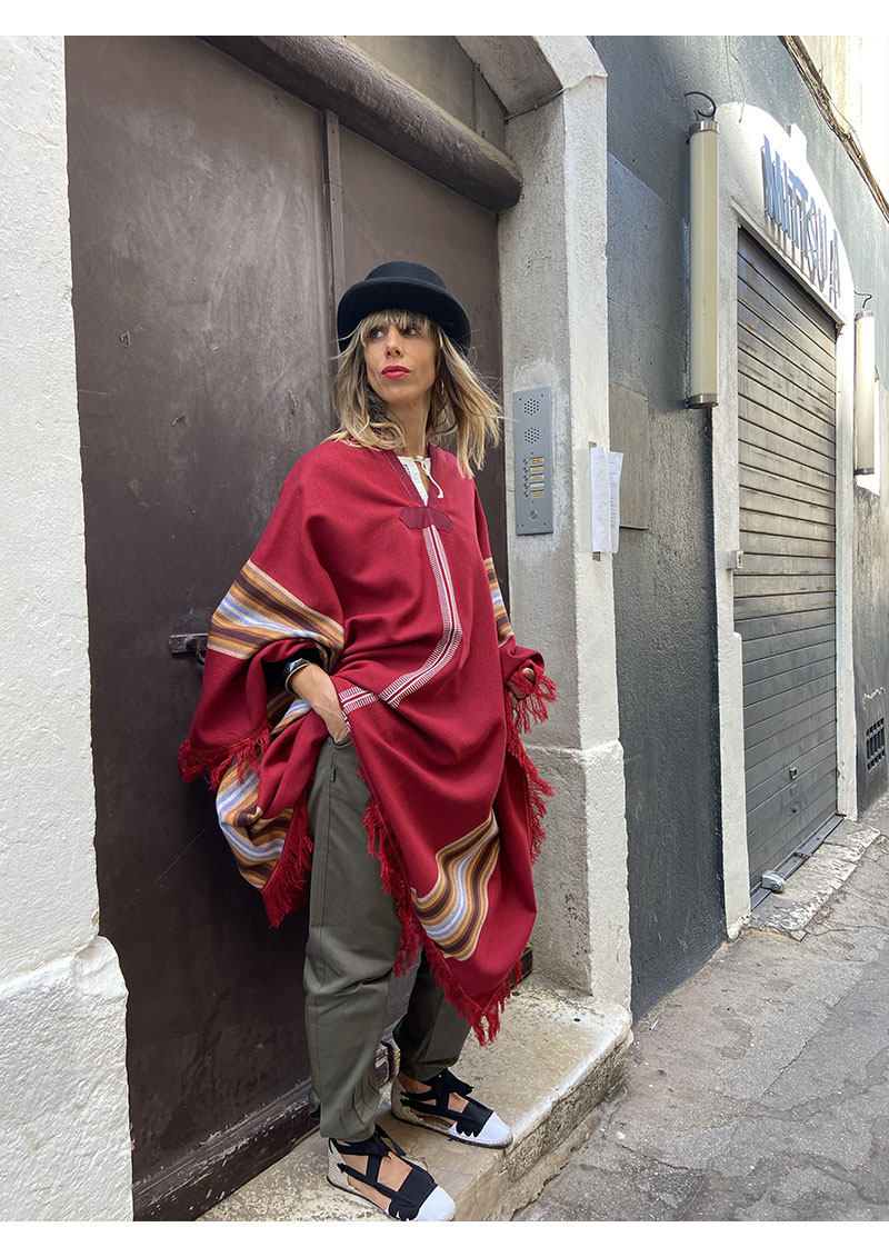 Embroidered poncho from Argentina