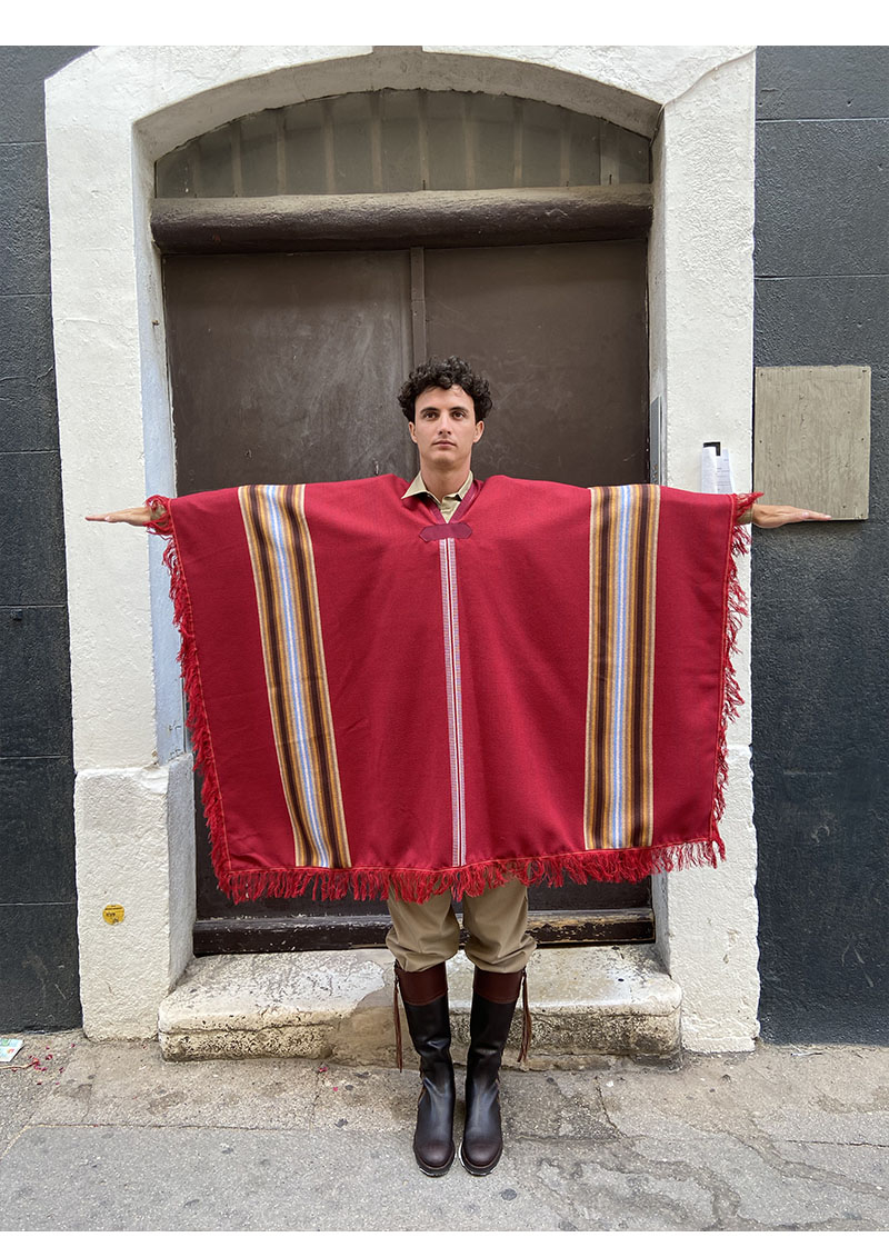 Embroidered poncho from Argentina